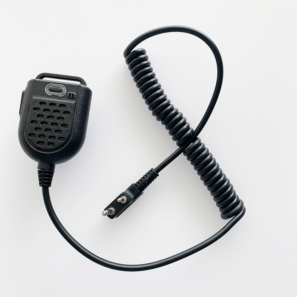 Walkie Talkie Speaker Mic Mini LED Microphone PTT Portable For Kenwood ...