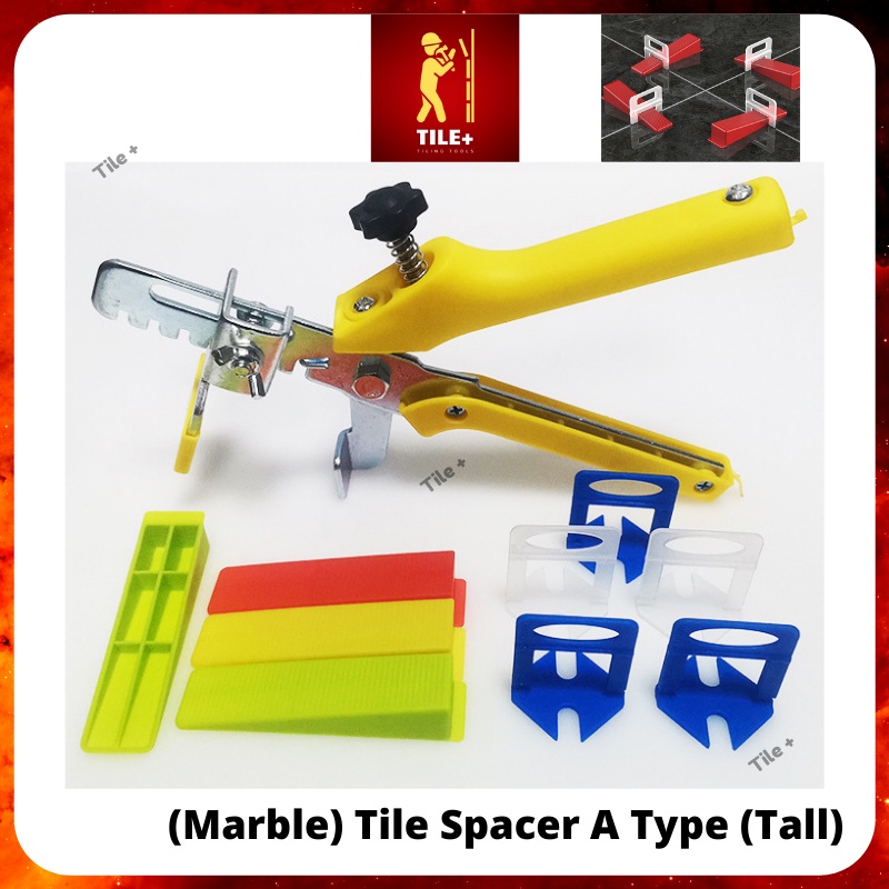 TILE+ 100pcs Tile Leveling Base Spacer Red Clip Level Leveler Tile ...