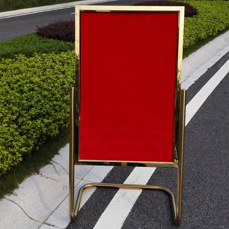 Water Sign Display Stand Standee Signboard Stainless Steel Billboard ...