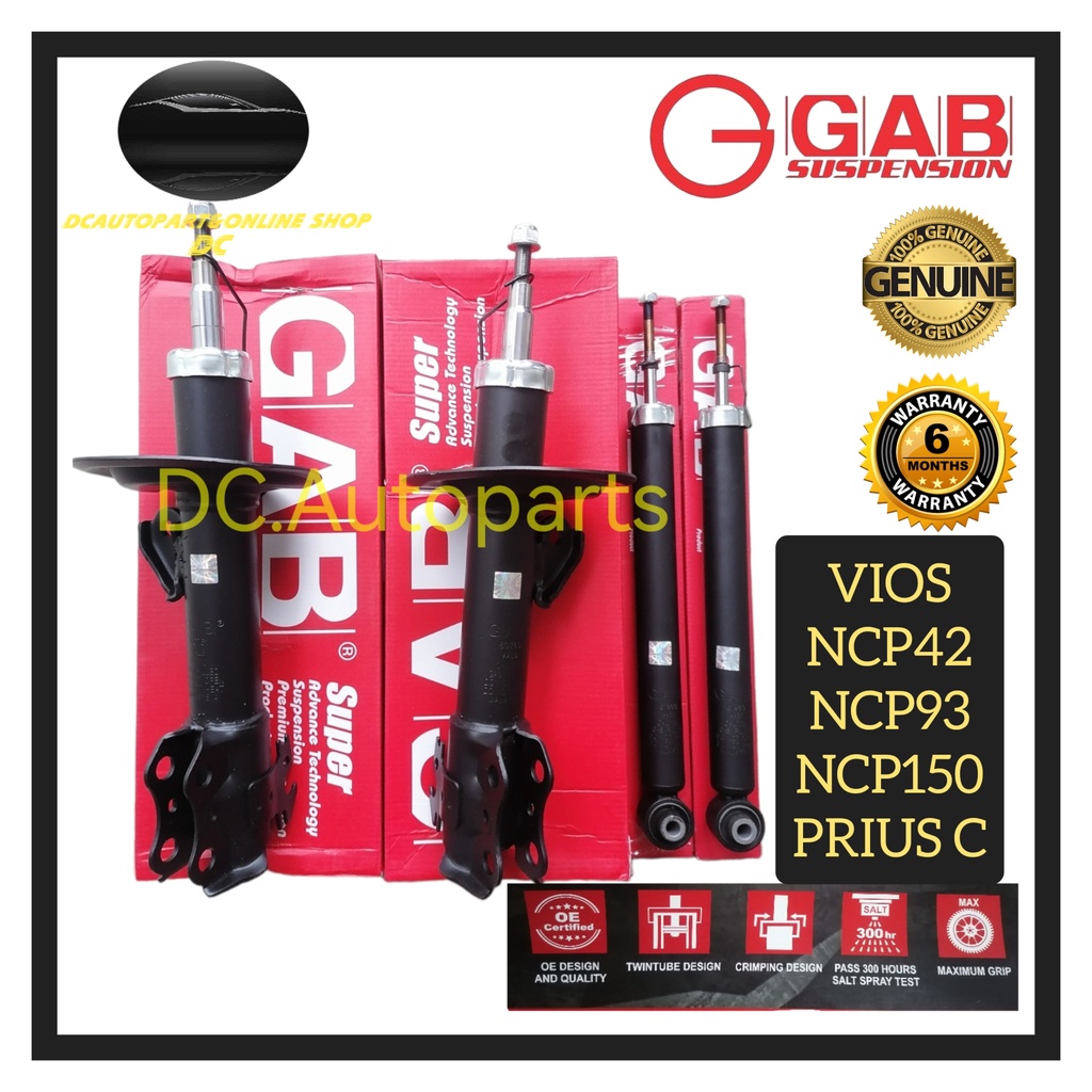 ORIGINAL SUPER GAB TOYOTA VIOS YARIS PRIUS C 1.5 NHP10 NCP42 NCP93 NCP150 NSP151 ABSORBER FRONT ...