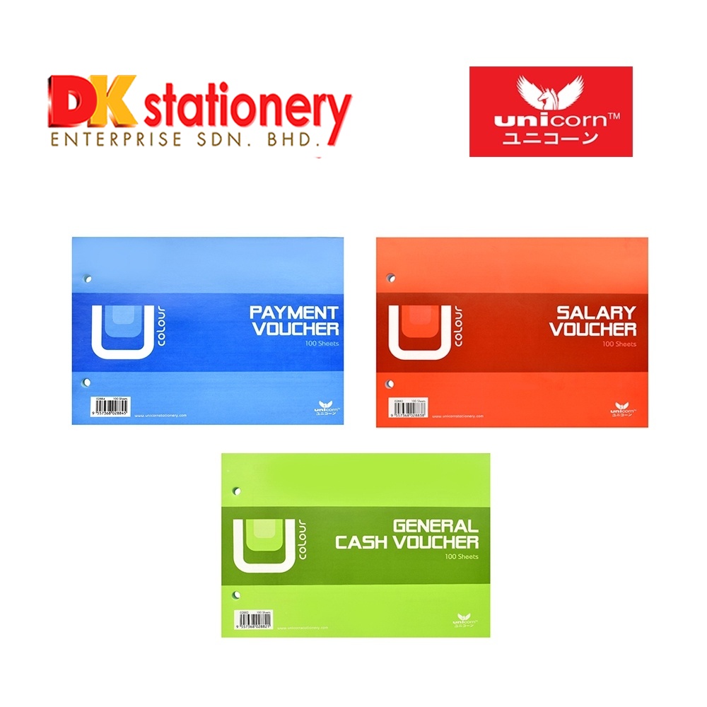 Unicorn Voucher Books 100 Sheets | Petty Cash / Payment / General Cash ...