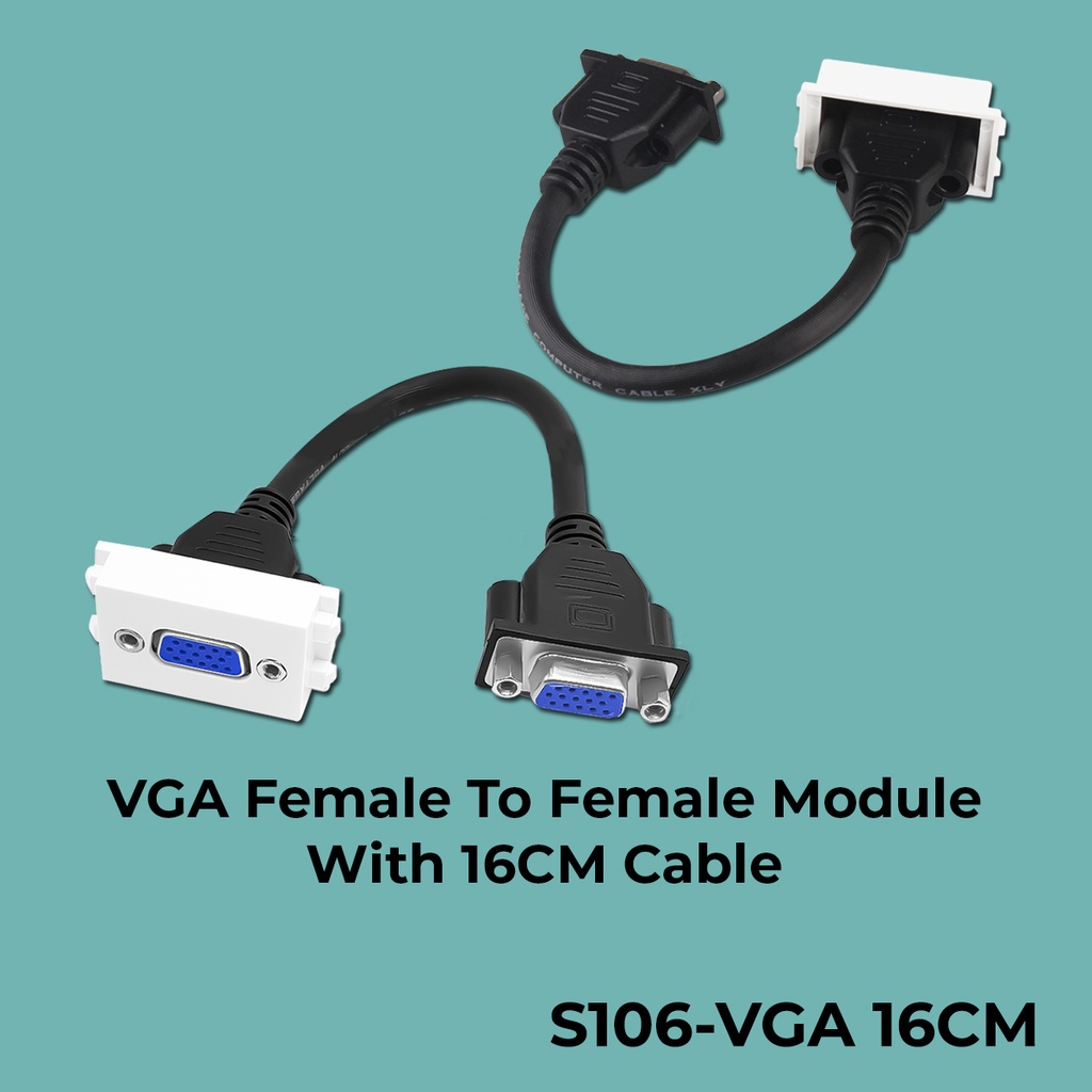 HDMI / Audio / VGA / 3.0 USB Wall Socket Module With Elbow Type & 16CM ...