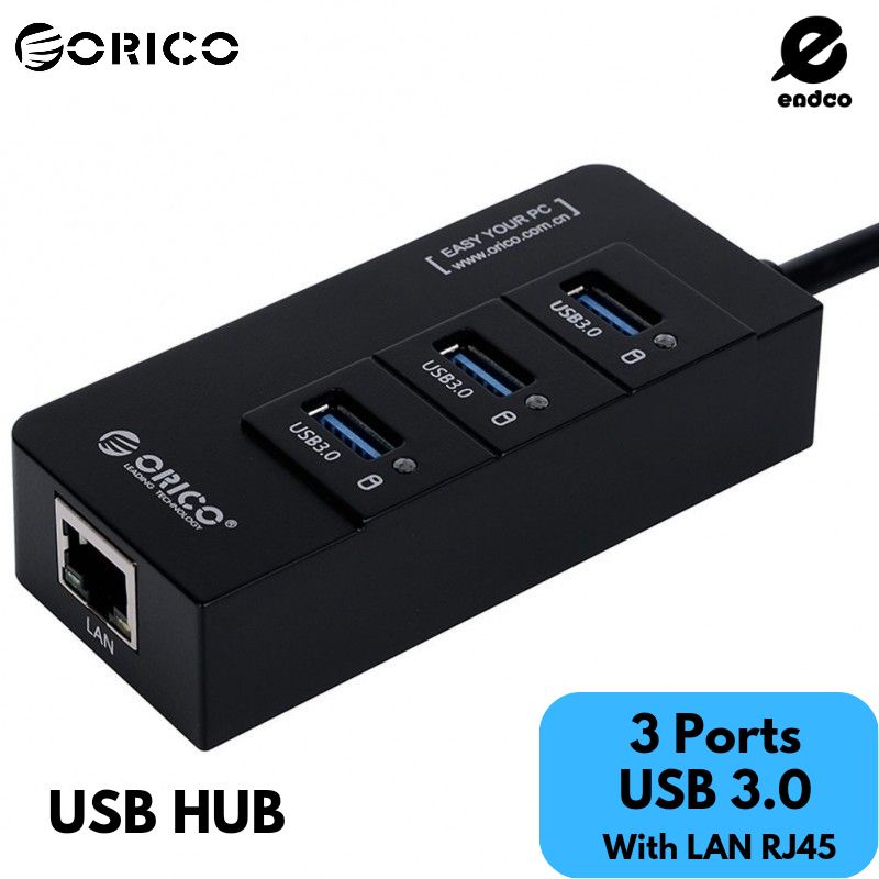 Usb HUB Orico USB 3.0 with LAN Ethernet Adapter | Shopee Malaysia
