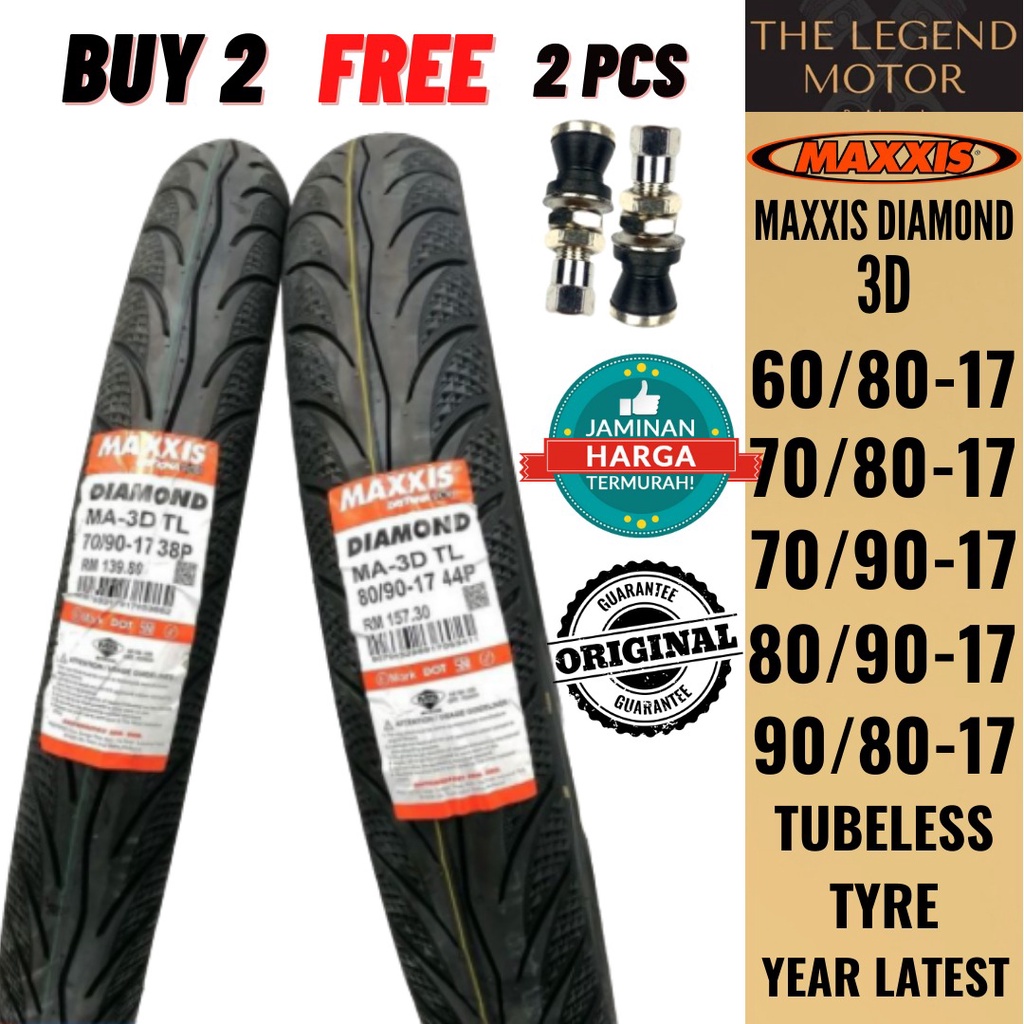 Maxxis Diamond MA3D 3D 3DN MA3Di 17 Tyre Tubeless Tayar TIRE TIRES 100% ...