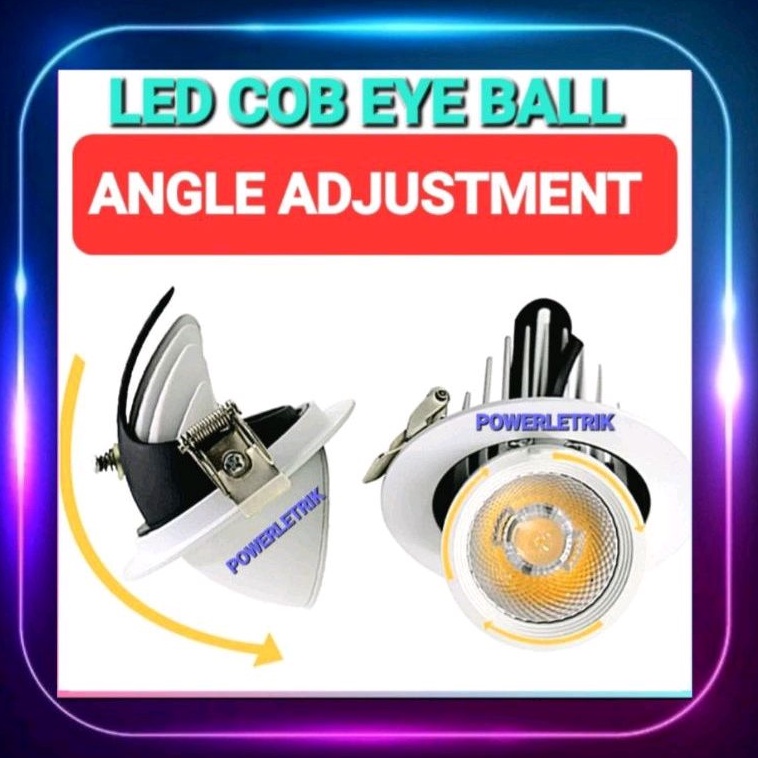 *READY STOCK* 7W LED EYEBALL RECESSED SPOTLIGHT (HORN TYPE) / 7W ...