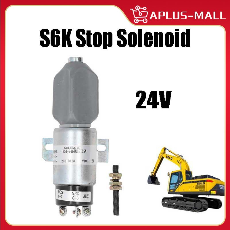 Stop Solenoid ABS Shutoff Flameout Valve For E200B S6K Engine 24V ...