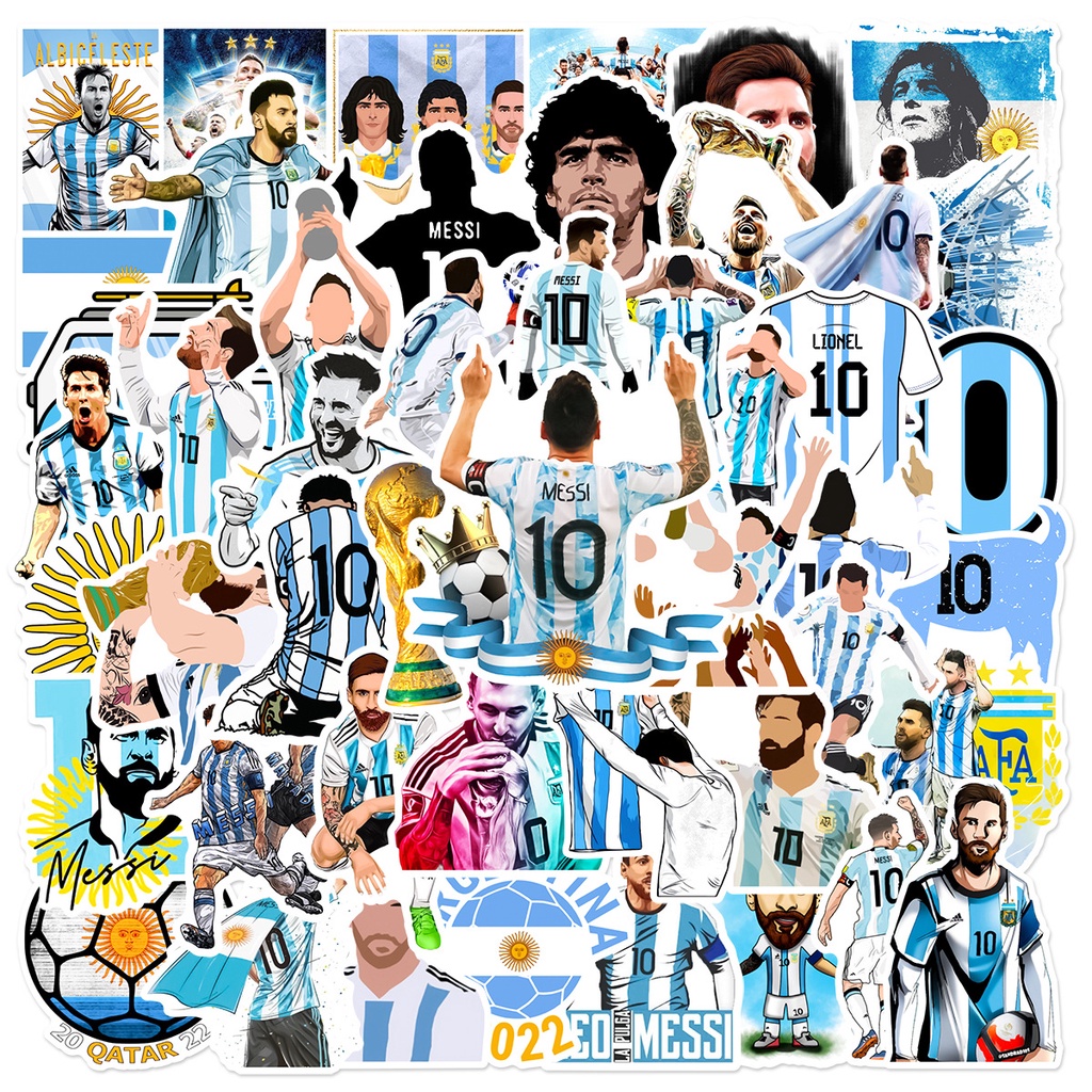 LIONEL MESSI 50 pcs Waterproof Non Repeating Stickers Pack [A] | Shopee ...