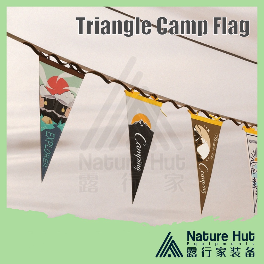Triangle Camping Flag Outdoor Banner Decoration Atmosphere Camp Tent ...