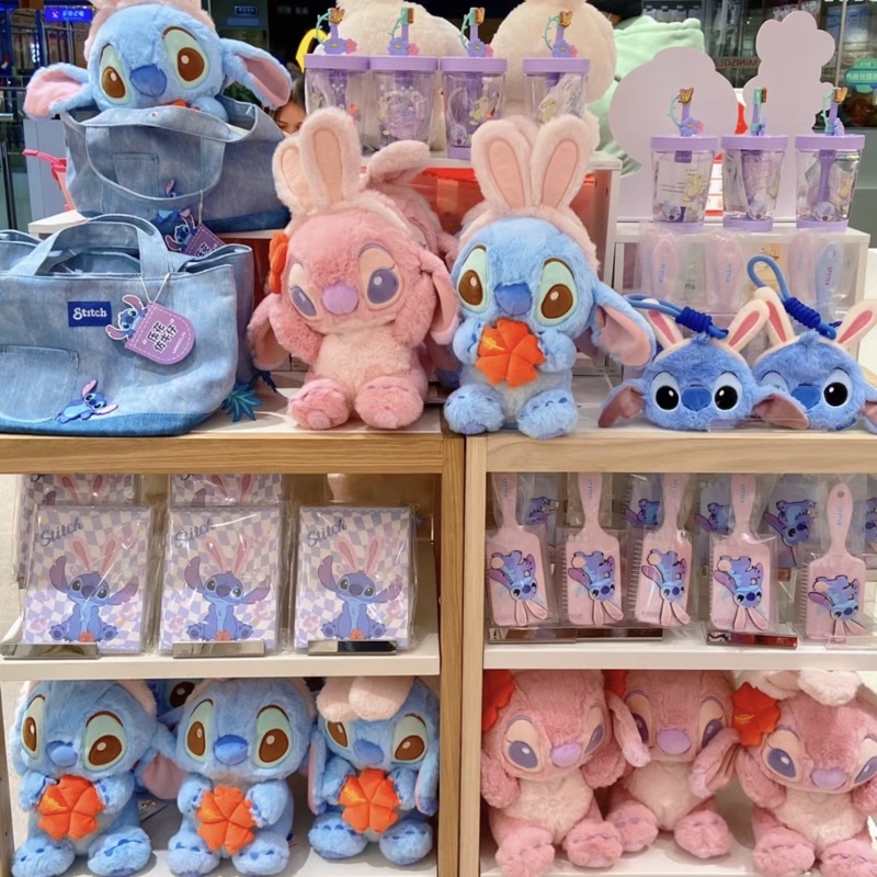 Disney x Miniso Stitch and Angel Rabbit Ears New Year Series Plush Toy ...