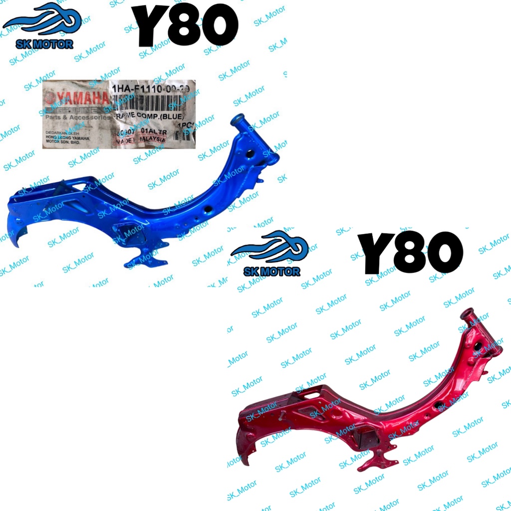Yamaha Y80 Original Frame Body Frame Chassis Tulang Body Blue Red Biru ...