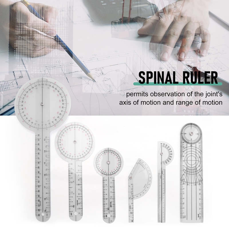 6Pcs Spinal Ruler Spinal Finger Goniometer Protractors Multi-Ruler ...