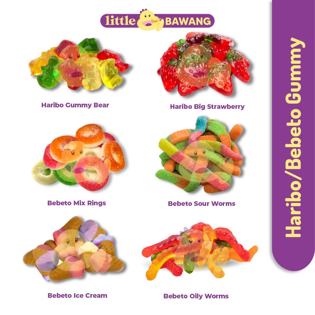 Haribo Gummy Bebeto Gummy Jelly Candy Sour Gummy Bulk Gummy 1kg 500g ...