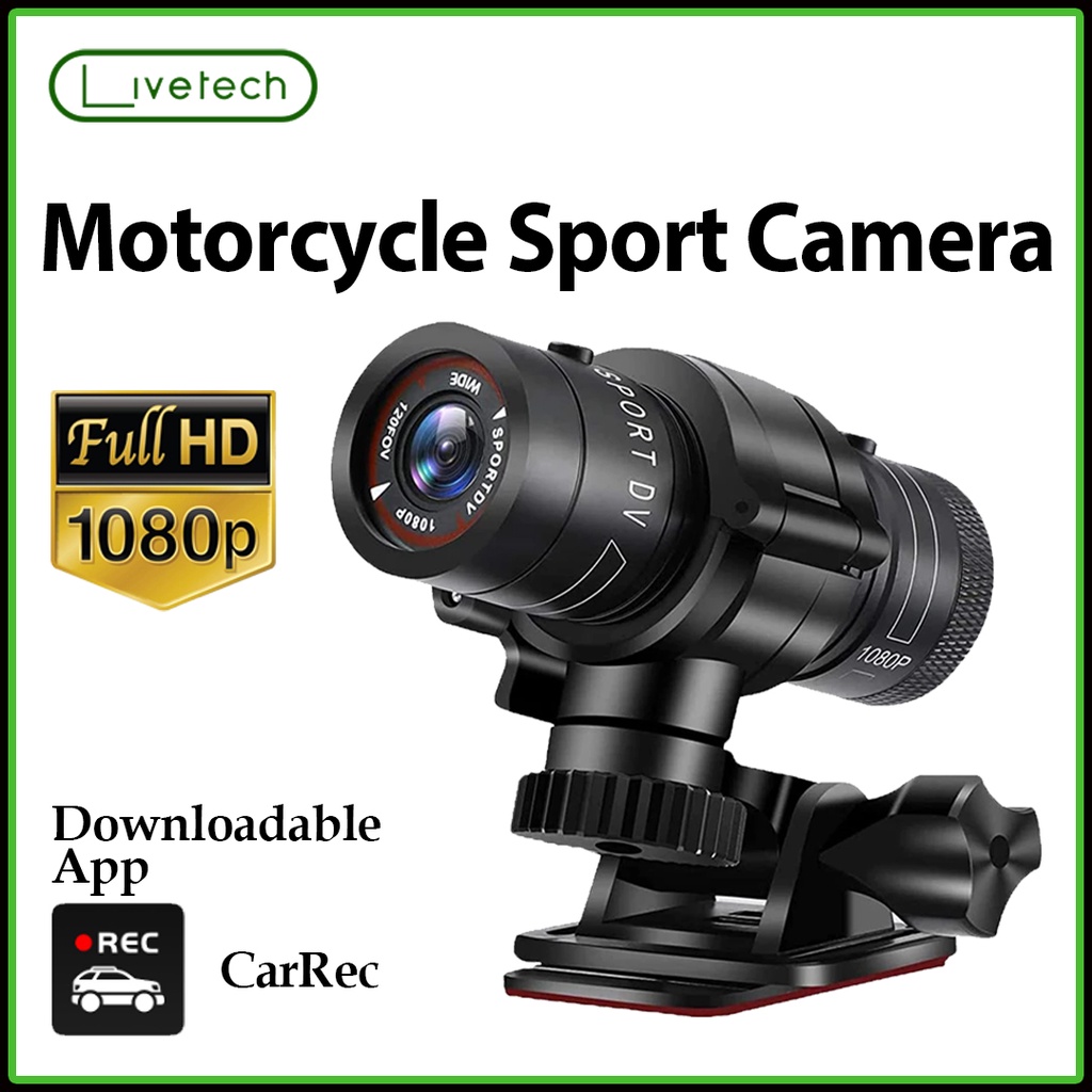 LiveTech Wireless Waterproof Motorcycle Camera Camcorder Full HD ...