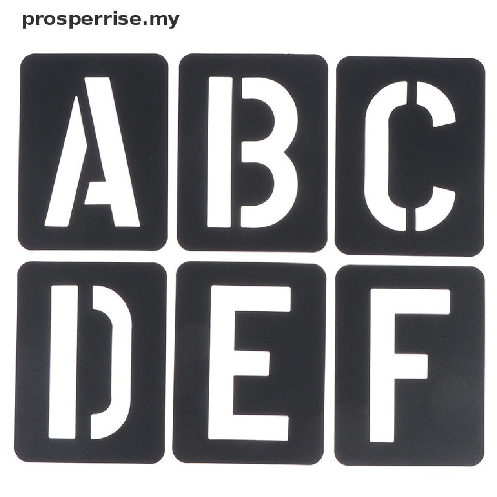 [prosperrise] 42PCS Letter Number Symbol Craft Hollow Stencil Stamping ...