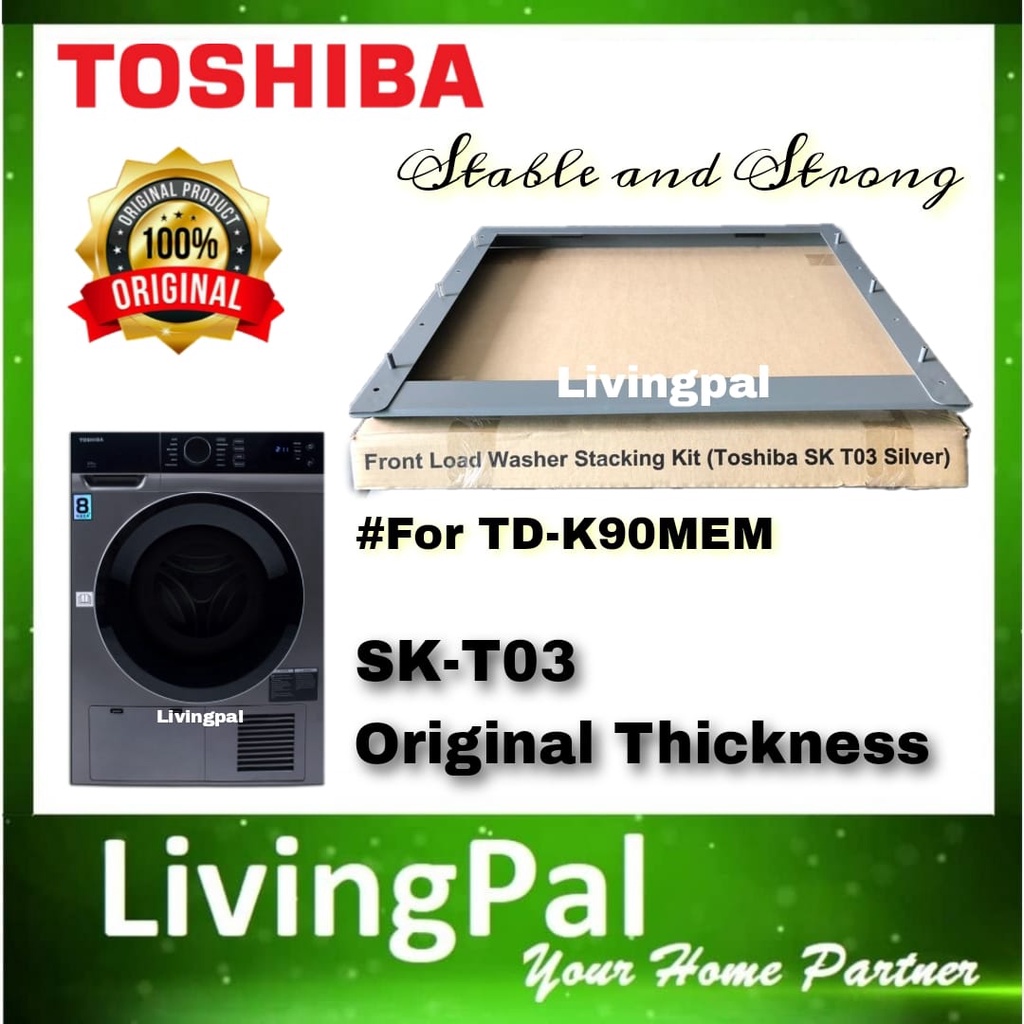 TOSHIBA 8kg DRYER STACKING KIT SK-T03 (SILVER) TD-K90MEM(SK) TOSHIBA ...