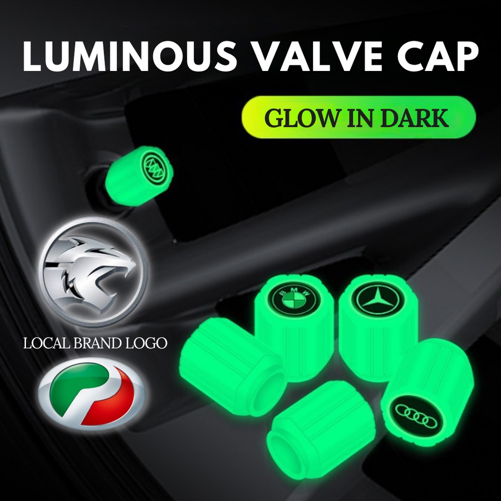 Penutup Injap Tayar bercahaya / Tyre Valve Cap Kepala Tiub Tubeless ...