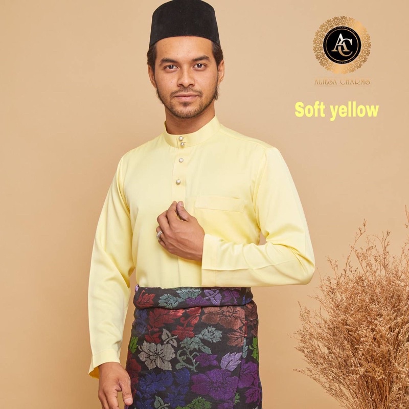 Baju Melayu Regular Slim 2025 Orange Brick Lilac Oren Bata Dustygreen ...
