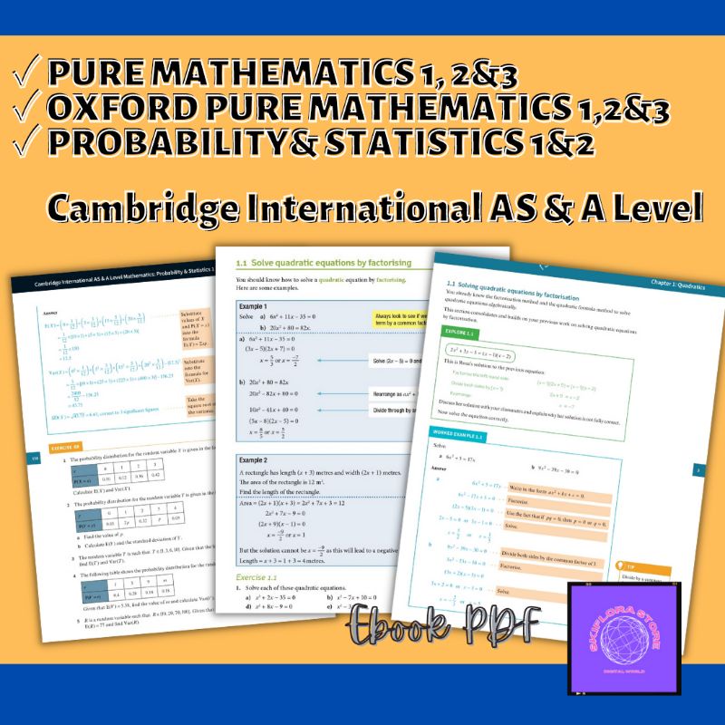 [SS121] Pure Mathematics AS / A Level | Probability and Statistics 1, 2 ...