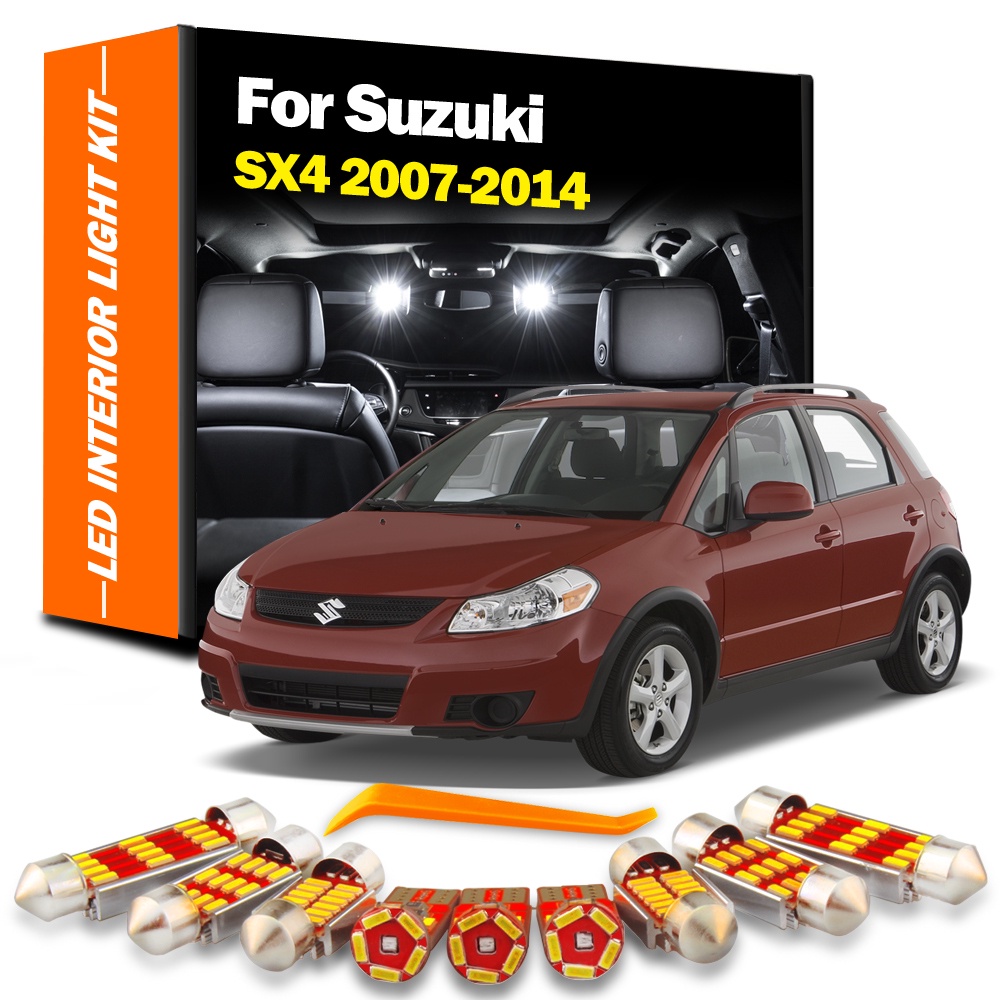 9Pcs Interior LED For Suzuki SX4 2007-2014 Canbus Vehicle Bulb Dome Map ...