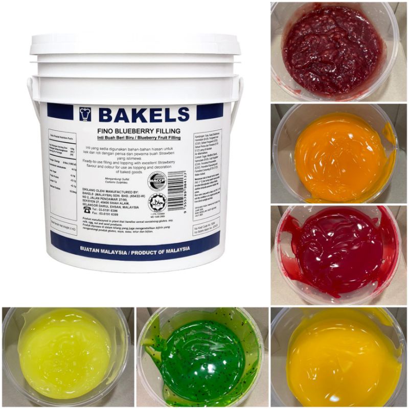 Bakels Filling 50%/5%Fruit Fino Filling Ready For Eat Decorations kek ...