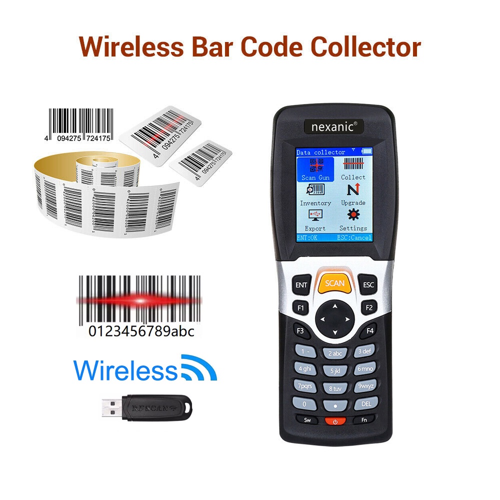 Original Nexanic PDT3309 Wireless Barcode Scanner PDT with LCD Screen ...