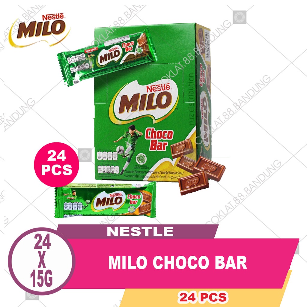 MILO CHOCO BAR 1 BOX CONTAINS 24 PCS X 15 GR MALAYSIA CHOCOLATE, NESTLE ...