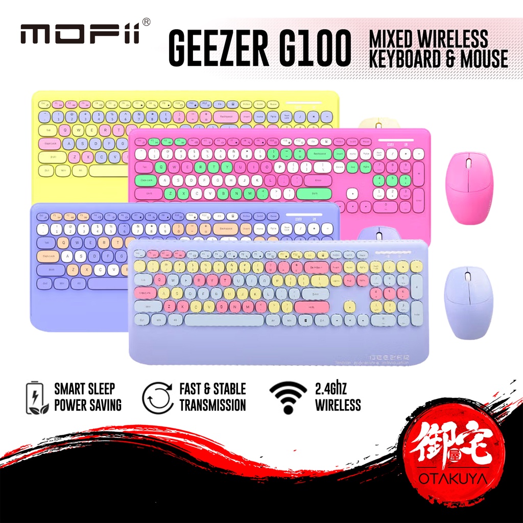 MOFII GEEZER G100 2.4G Wireless Keyboard & Mouse Combo Set For Window ...
