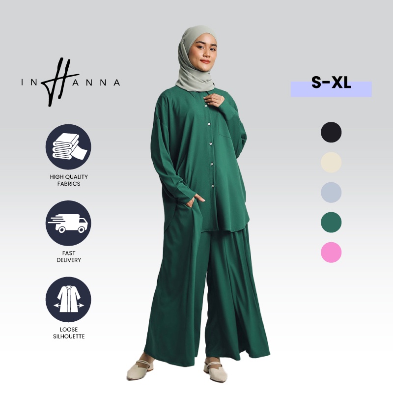 INHANNA Adia Ironless Pleated Cuff Shirt | Shopee Malaysia