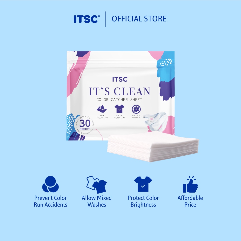 ITSC IT'S CLEAN Color Catcher Sheet 30's | Color Absorbent Anti Dyeing ...