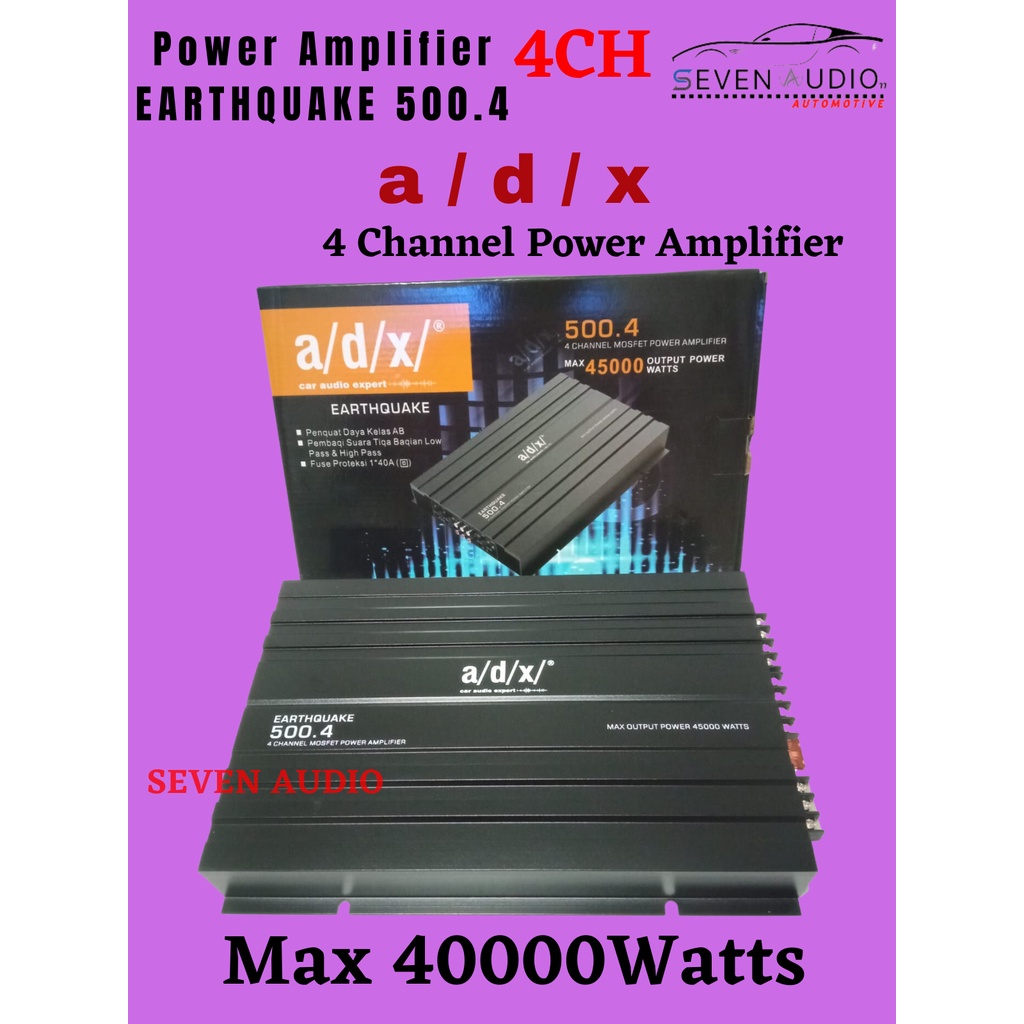 Car Power Amplifier ADX Earthquake 500.4 Max Power 45000watt 4CH MOSFET ...