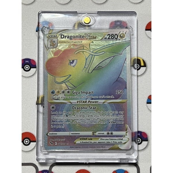 Pokemon TCG Singles / Dragonite VSTAR - 081/078 - Hyper Rare | Shopee ...