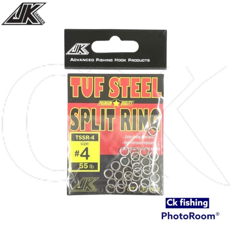 JK JANKER TUF STEEL Split Ring TSSR Size #3 to #10 Extra Strong Heavy Duty Split Ring / Jigging ...