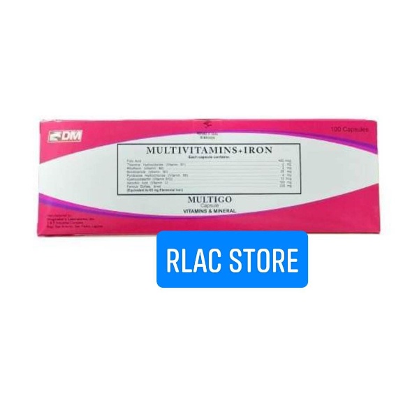MULTIGO Multivitamins with Iron 100 Capsules - June 2024 | Shopee Malaysia