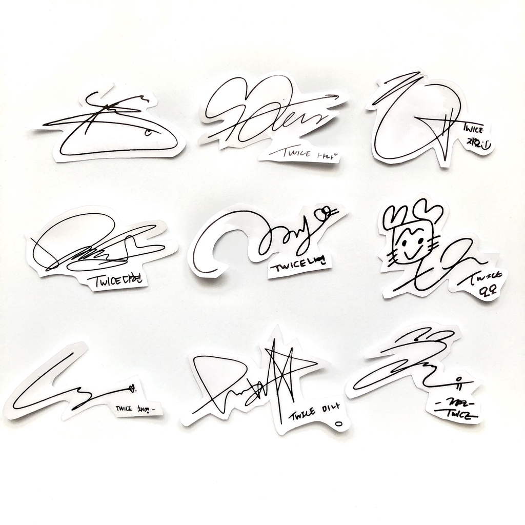 [kstuffind] TWICE SIGNATURE STICKER TRANSPARENT TTD TRANSPARENT ...