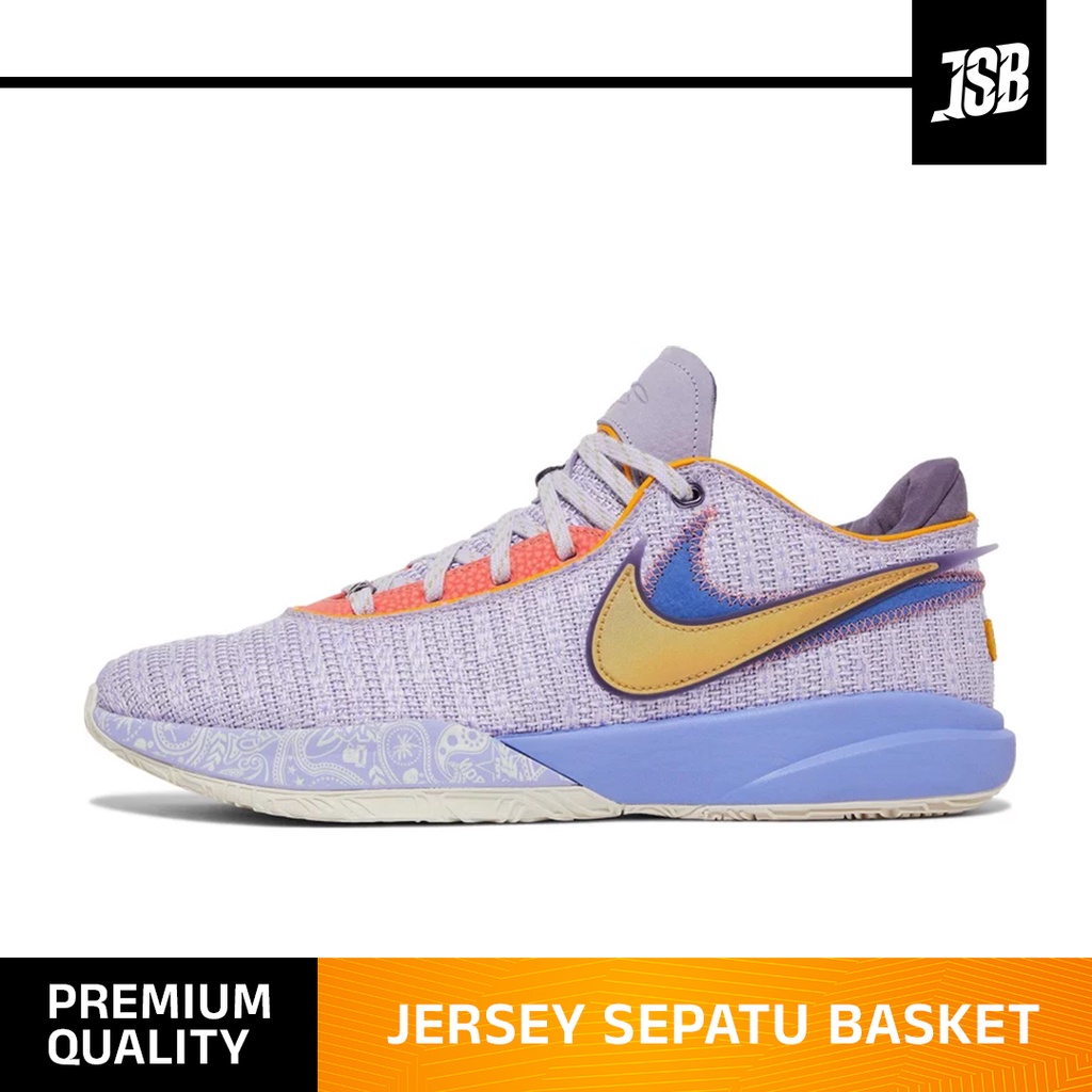 UNGU NIKE LEBRON 20 VIOLET FROST PURPLE BASKETBALL SNEAKERS FOR MEN AND ...