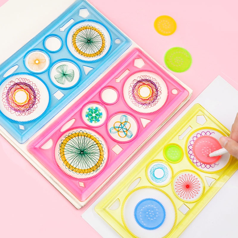 Spiral Pattern Rulers Doodle Drawing Rulers Pembaris Corak RANDOM ...