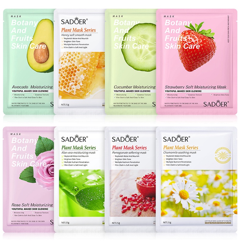 ABBY SADOER Fruit Plant Extract Moisturizing Hydrating Facial Face Mask 25g | Shopee Malaysia