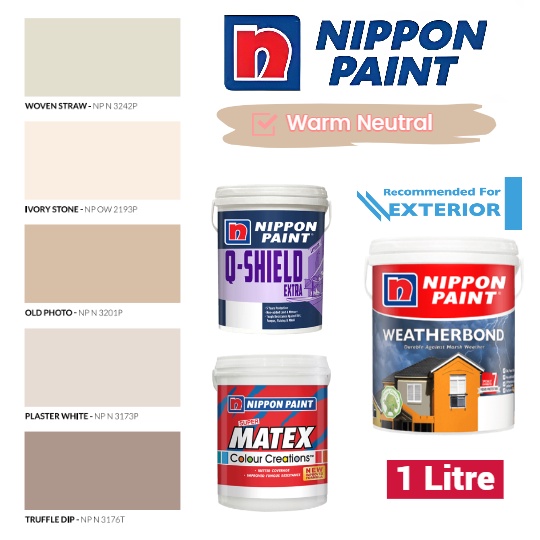 [Xhome] NIPPON PAINT Exterior (1 Litre) Weatherbond/Q-Shield/Matex ...