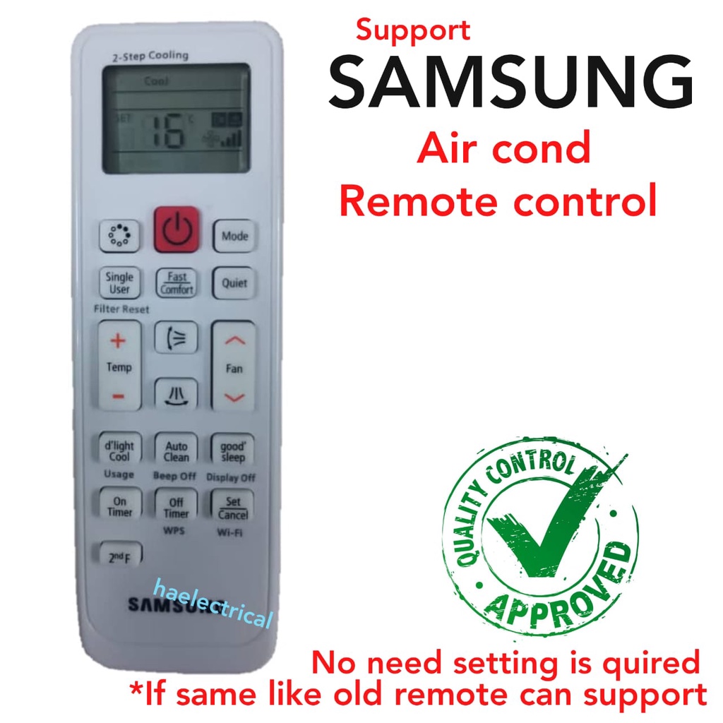 Samsung Air Cond Remote Control 2-step Cooling 1HP-2.5HP | Shopee Malaysia