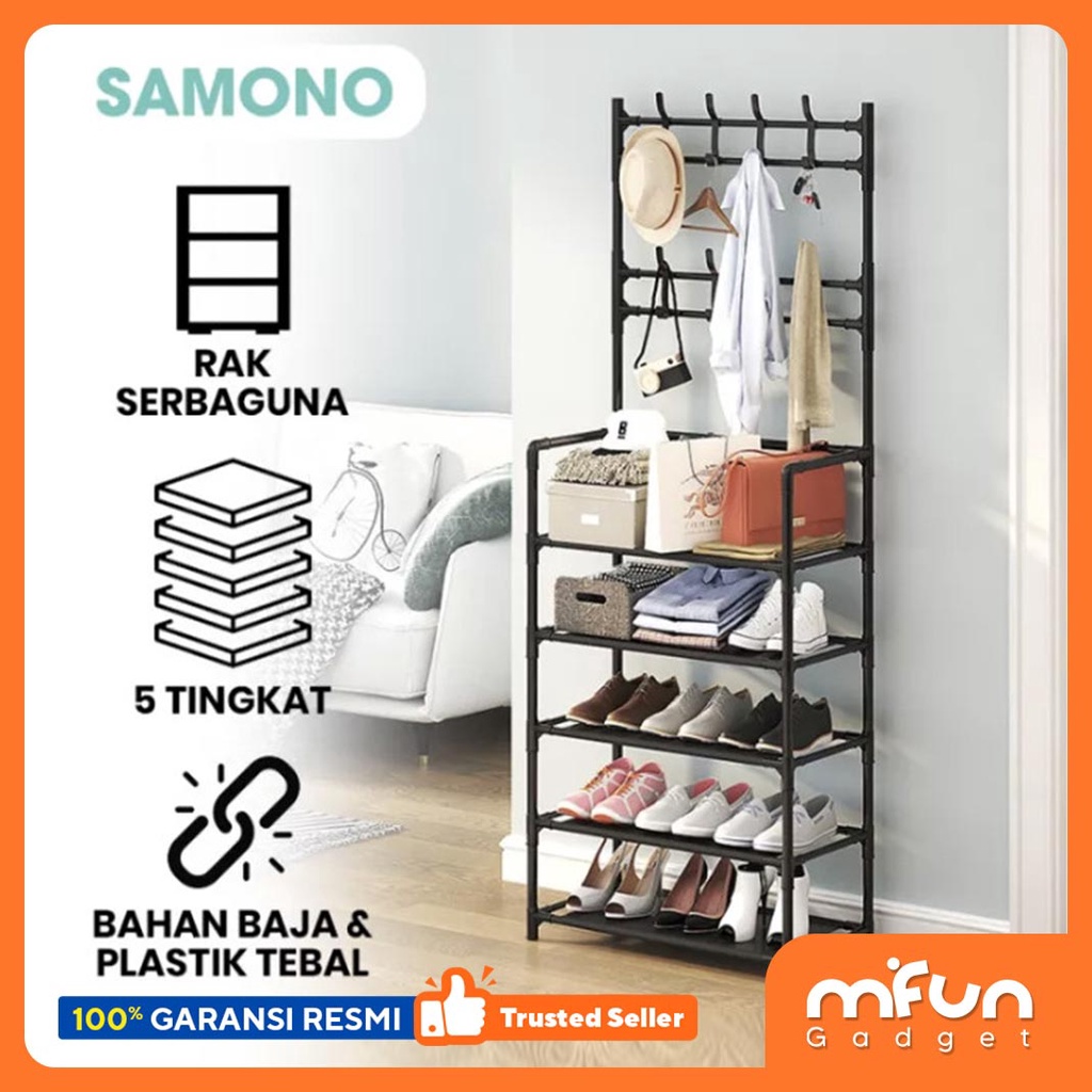 5-tier Stainless Steel Shoe Rack Multipurpose Storage Rack SSR004 ...