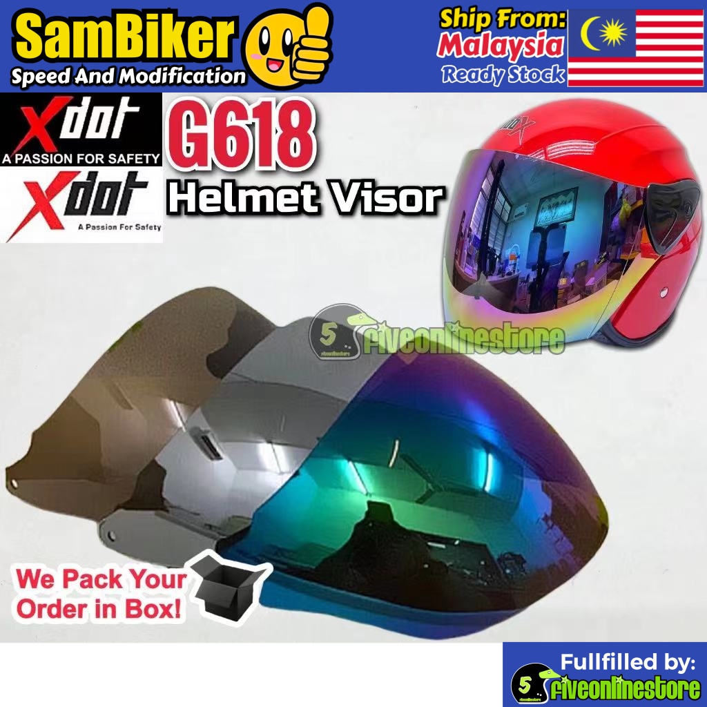 XDOT Small Hole G618 Helmet Visor X Dot G 618 G618N Original Clear ...