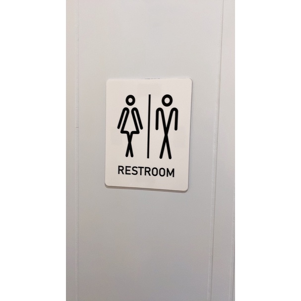 Toilet WRITING ACRYLIC SIGN RESTROOM | Shopee Malaysia