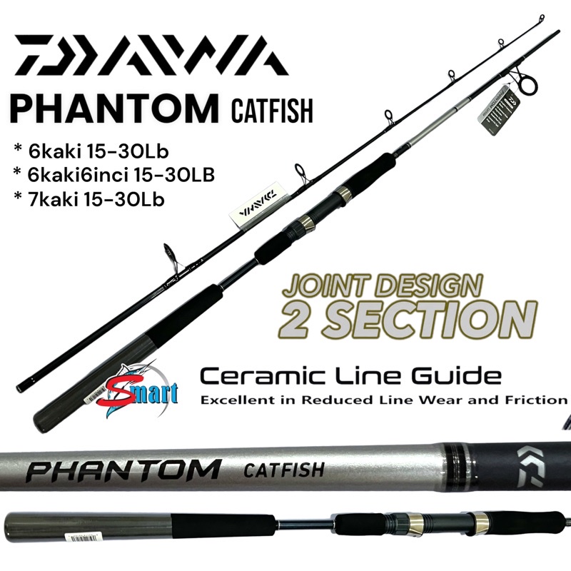 ** DAIWA PHANTOM CATFISH SPINNING FISHING ROD | Shopee Malaysia