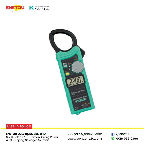 KYORITSU 2200 ULTRA SLIM AC DIGITAL CLAMP METER, 1000A | Shopee Malaysia