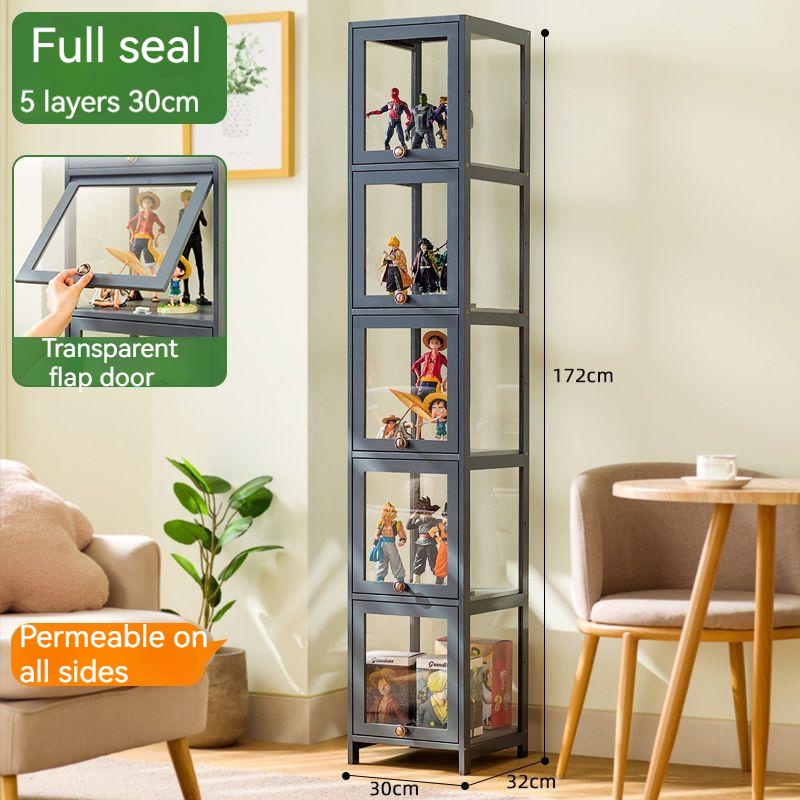 Narrow Gap Transparent Display Cabinet Acrylic transparent shelf ...