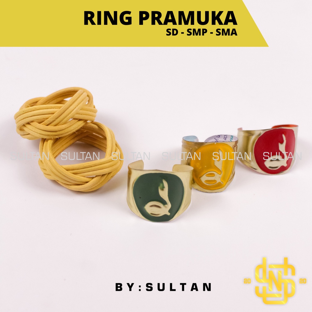 HIJAU MERAH Rattan METAL Hasduk Ring Hasduk Zinc Ring Under Metal Kacu Scout Color Green, Red ...