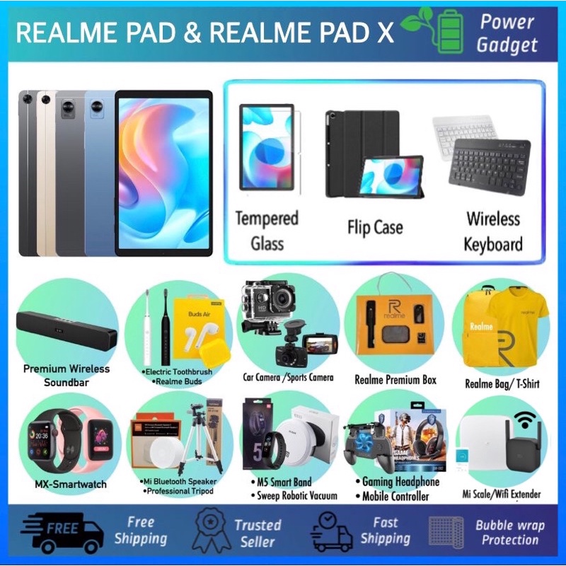 Realme Pad / Pad X 5G / Pad Mini [3GB+32GB/ 4GB+64GB / 6GB+128GB ...