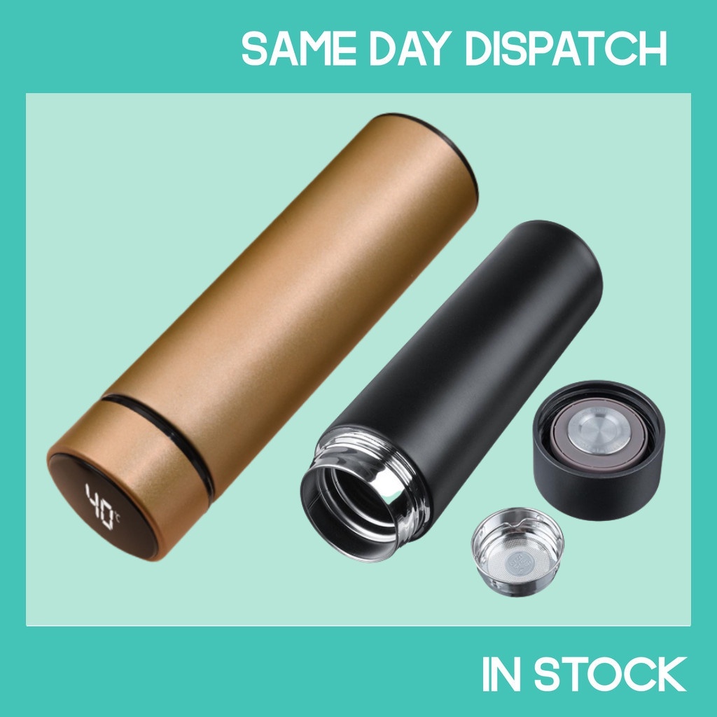 LED Temperature Display Stainless Steel Vacuum Flask Thermos Keep Warm ...