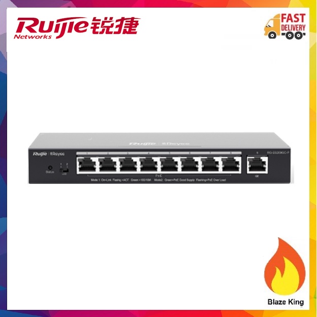 Ruijie Reyee RG-ES209GC-P 9-Port Gigabit Smart Cloud Mananged PoE ...