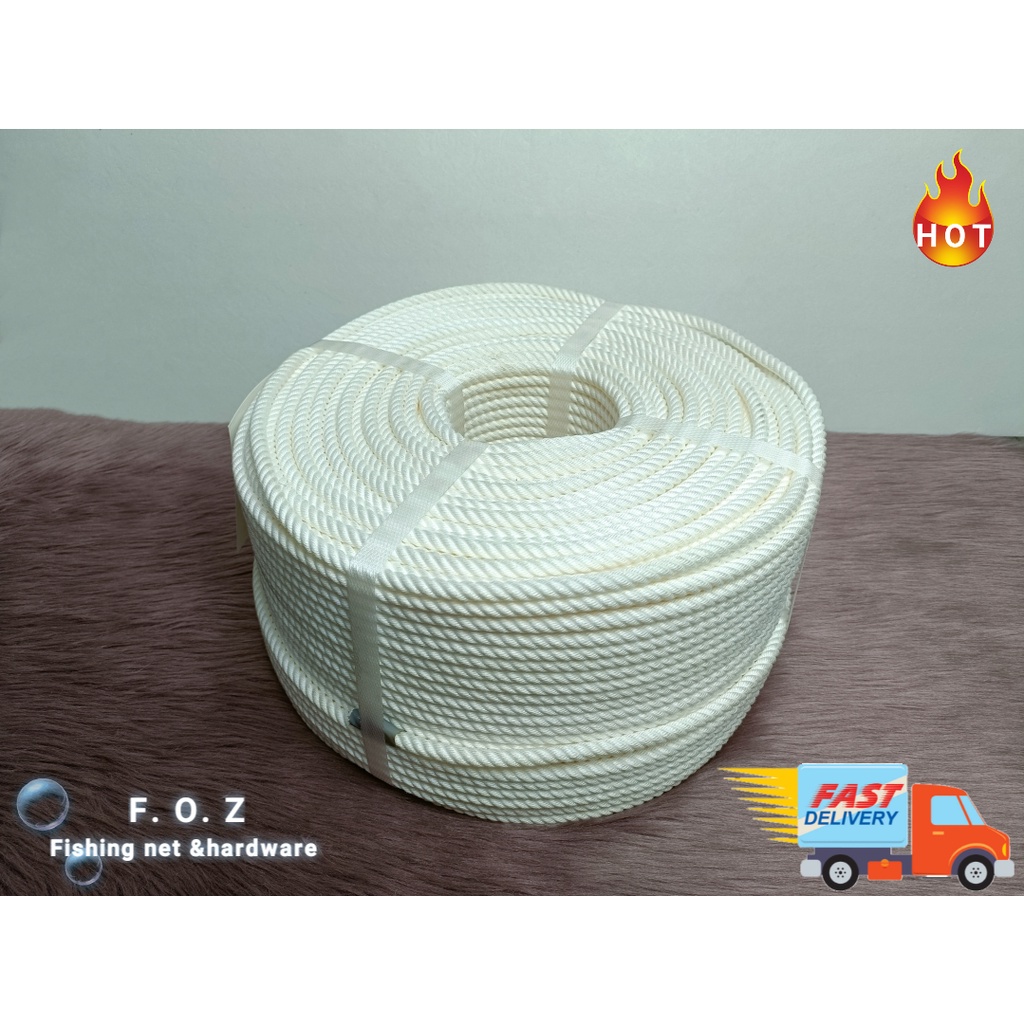 Spun Pylene Rope 8mm | Superior Quality Nylon Monofilament Rope | 4 ...